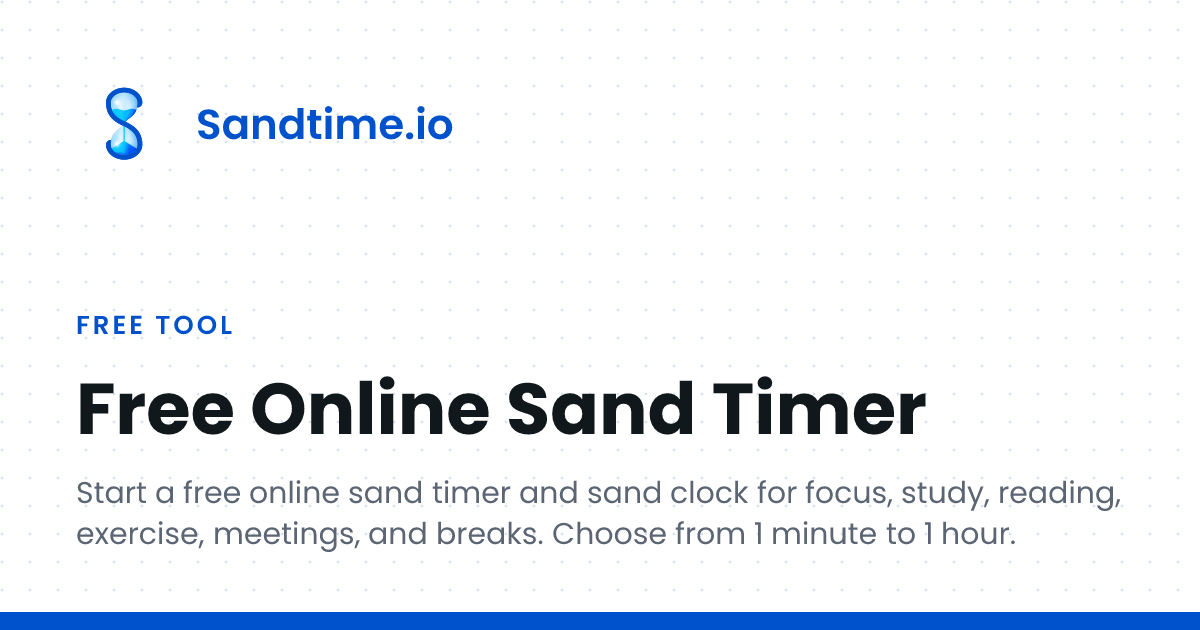Free Online Sand Timer and Sand Clock | Sandtime.io